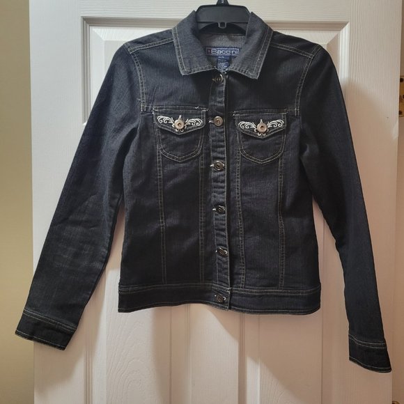 Baccini | Jackets & Coats | Baccini Womens Black Denim Jean ...